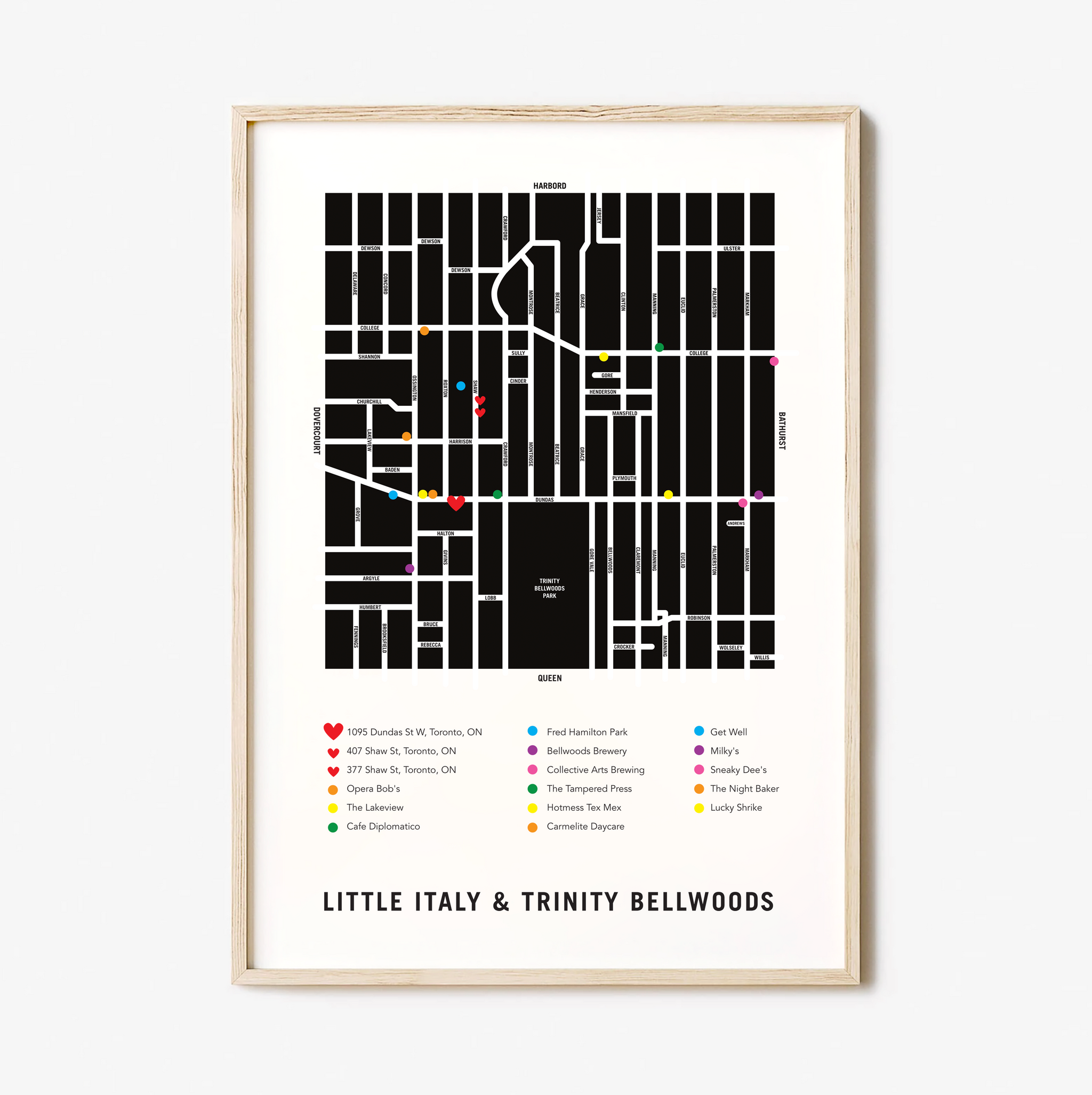 Custom Map Order | Neighbourhood Map Print | Housewarming Gift – Modern ...