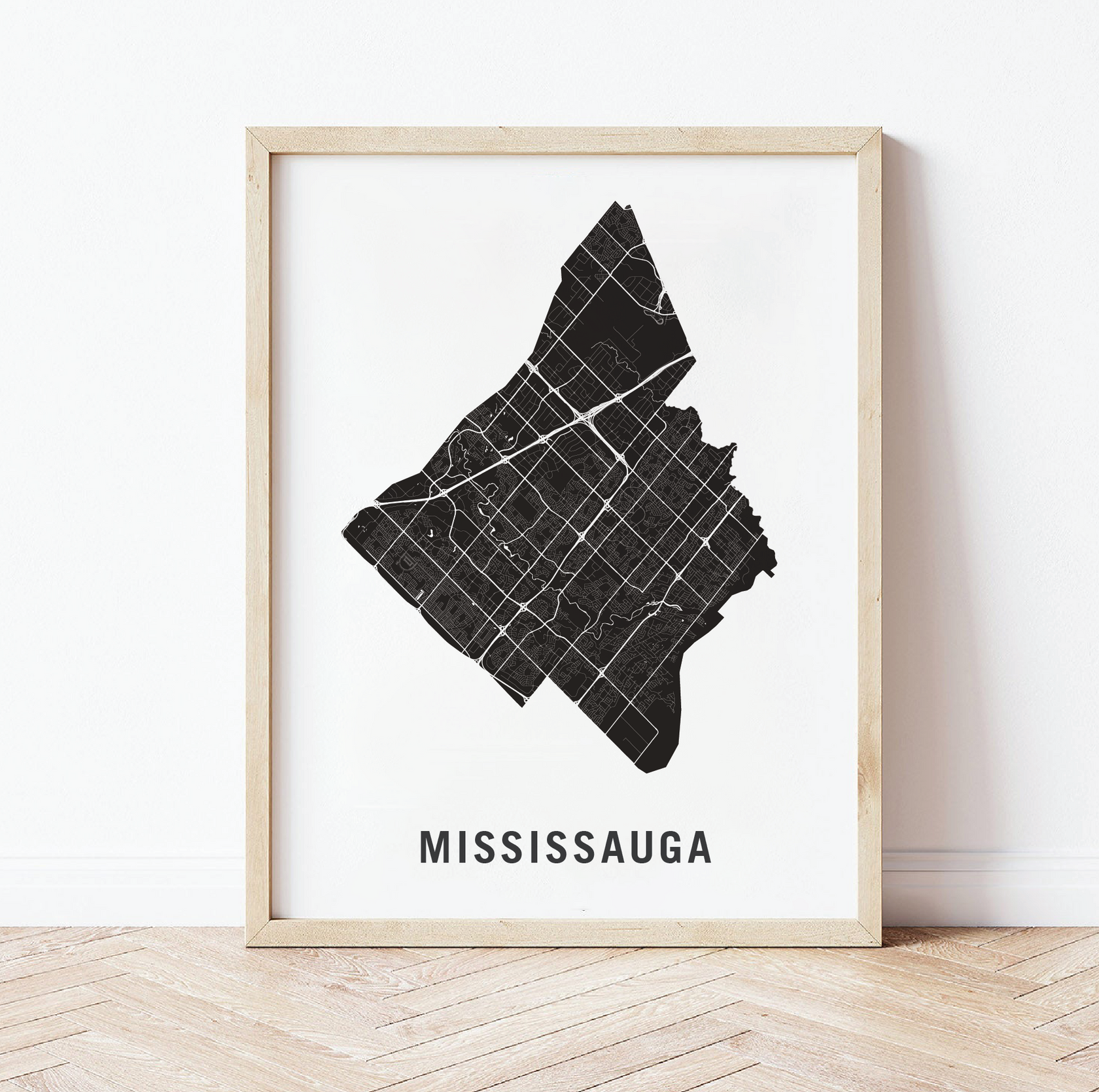 Mississauga Neighbourhood Map Print | Toronto Housewarming Gift ...