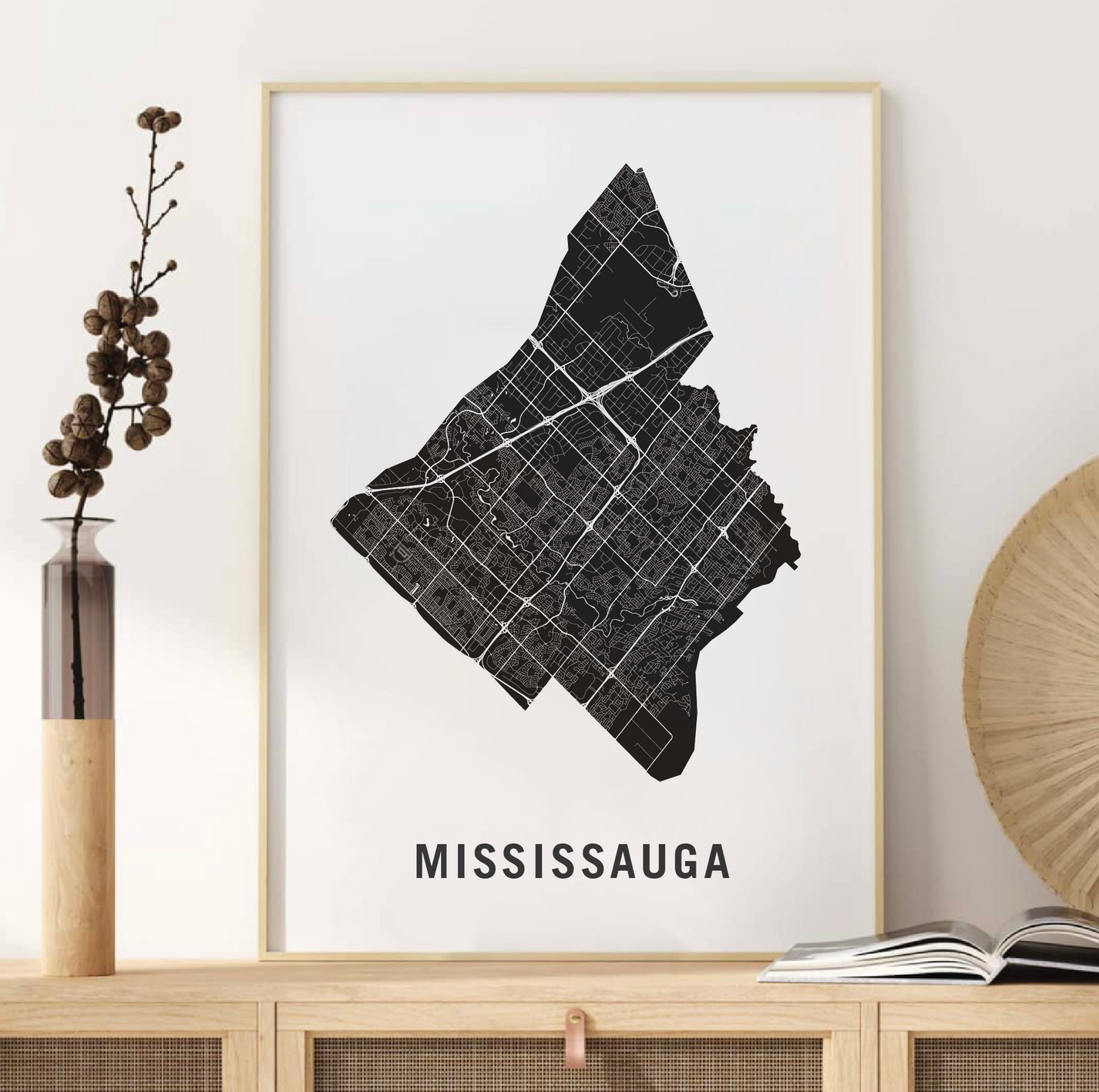 Mississauga Neighbourhood Map Print | Toronto Housewarming Gift ...