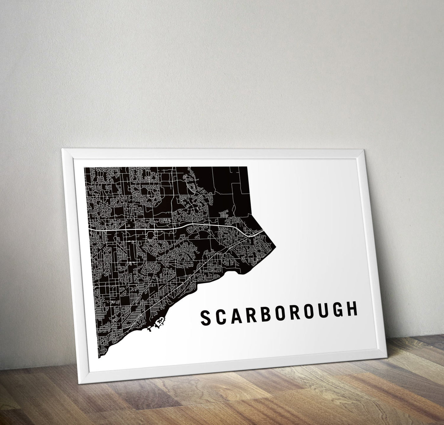 Scarborough Map Print | Toronto Housewarming Gift – Modern ...